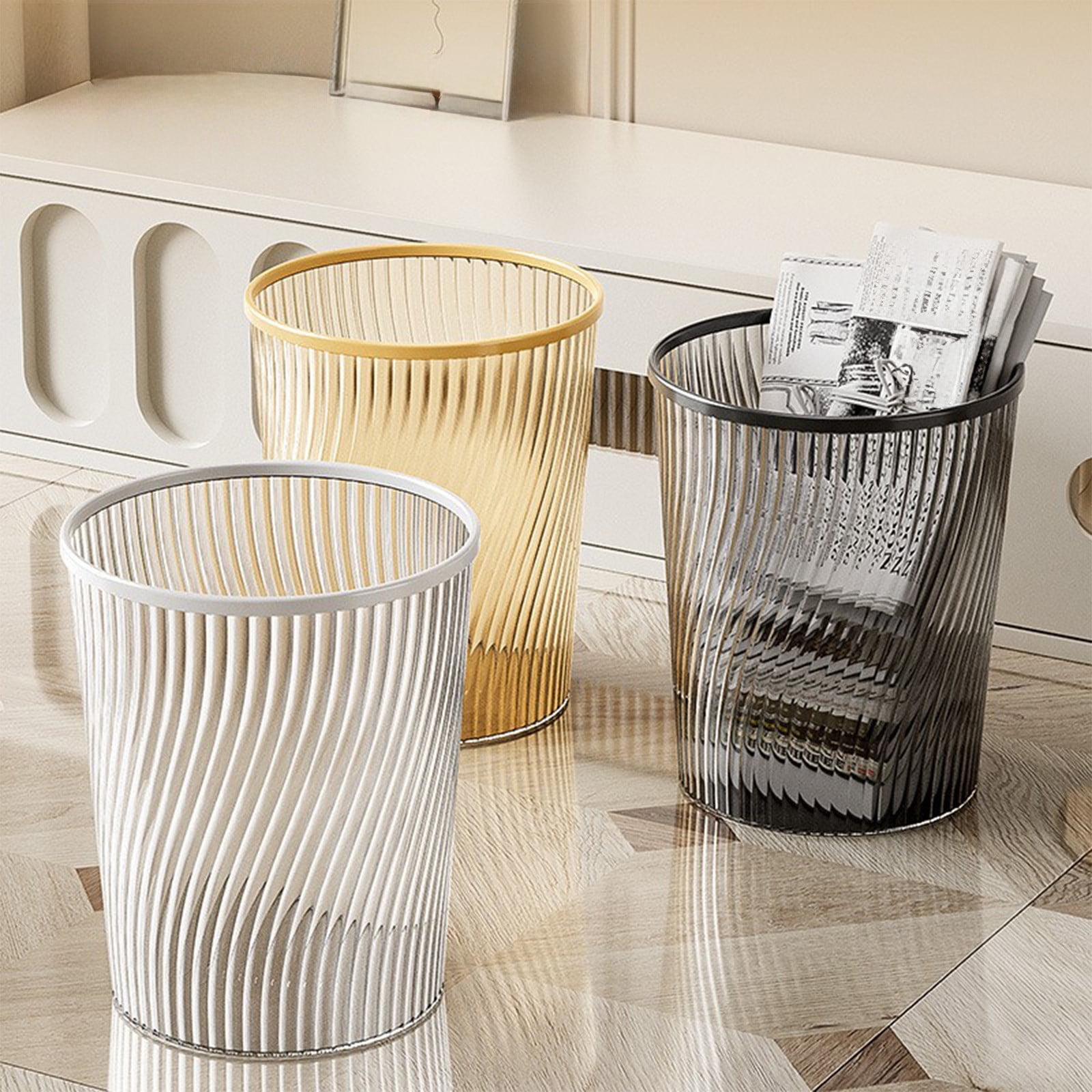 Kitchen Trash Can, Step-On Garbage Can with Lid, Tall Kitchen ...