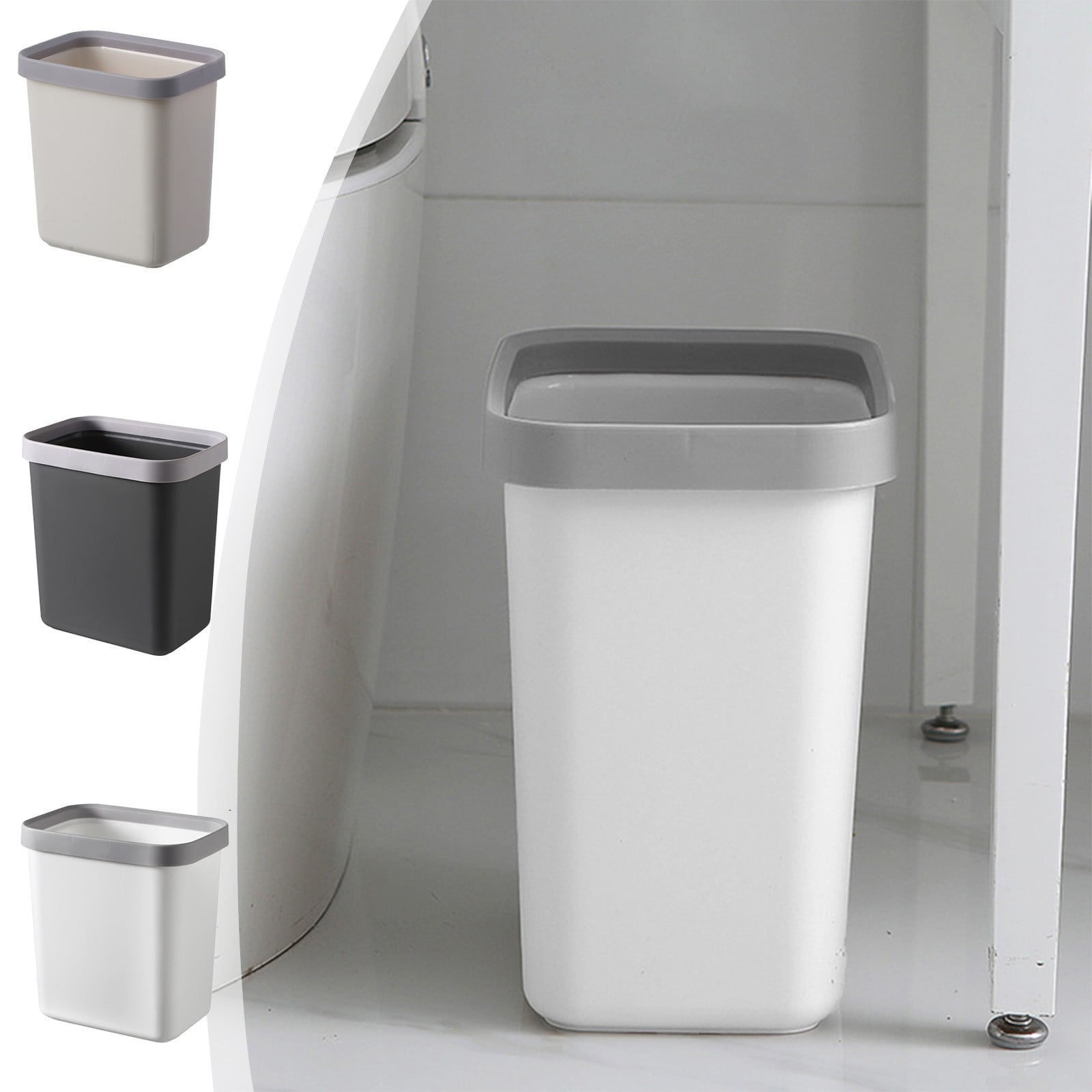 Kitchen Trash Can, Step-On Garbage Can with Lid, Tall Kitchen ...