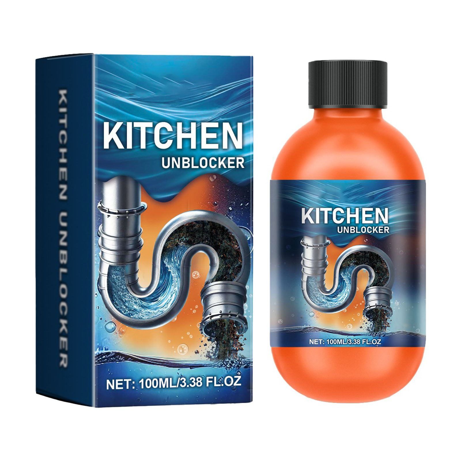 Kitchen Unblocker Cleaner Sink Kitchen Toilet Pipe Quick Dredging 3 ...