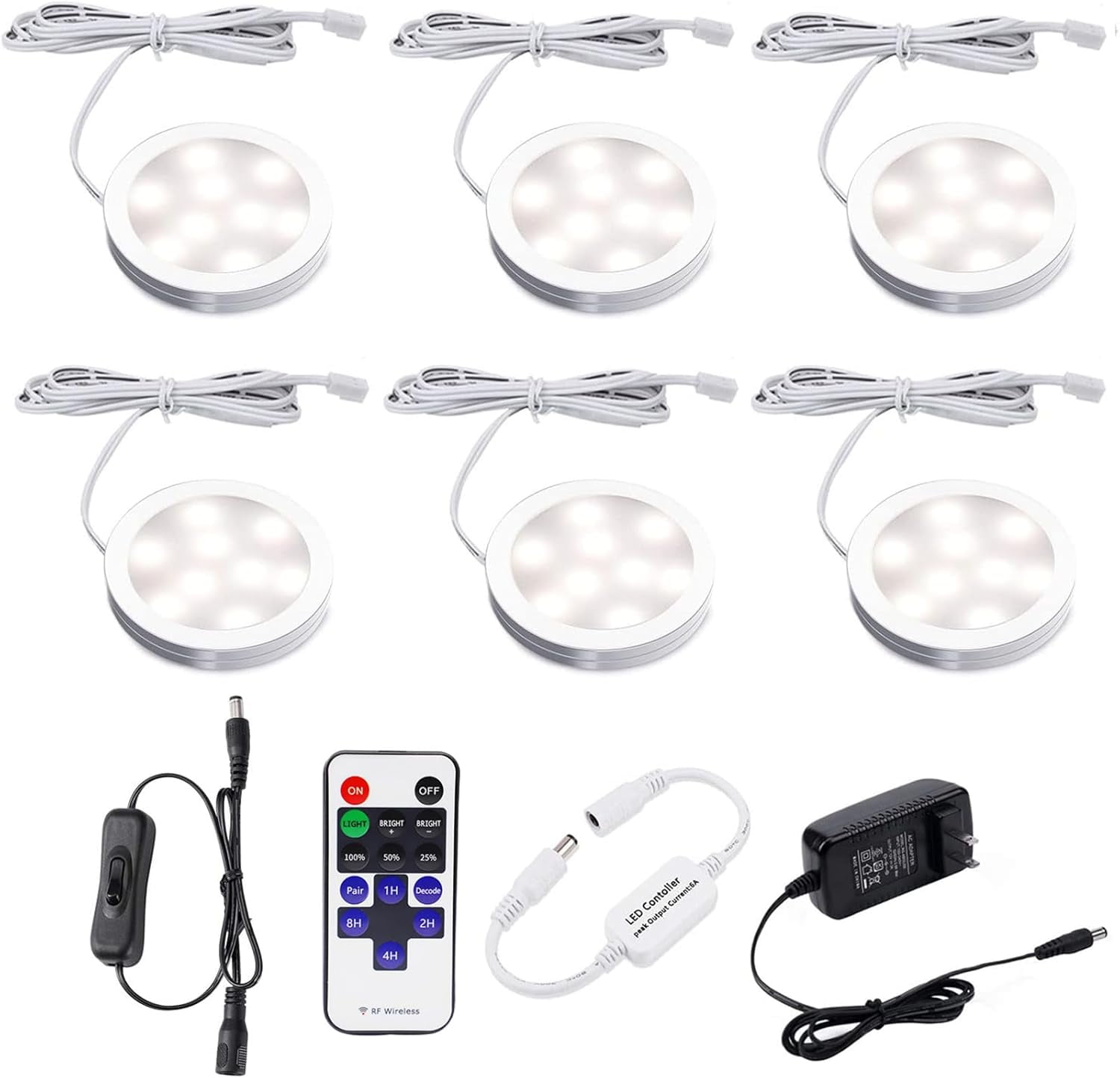 Kitchen Under Counter LED Lighting Fixture with Plug in and Wireless RF ...