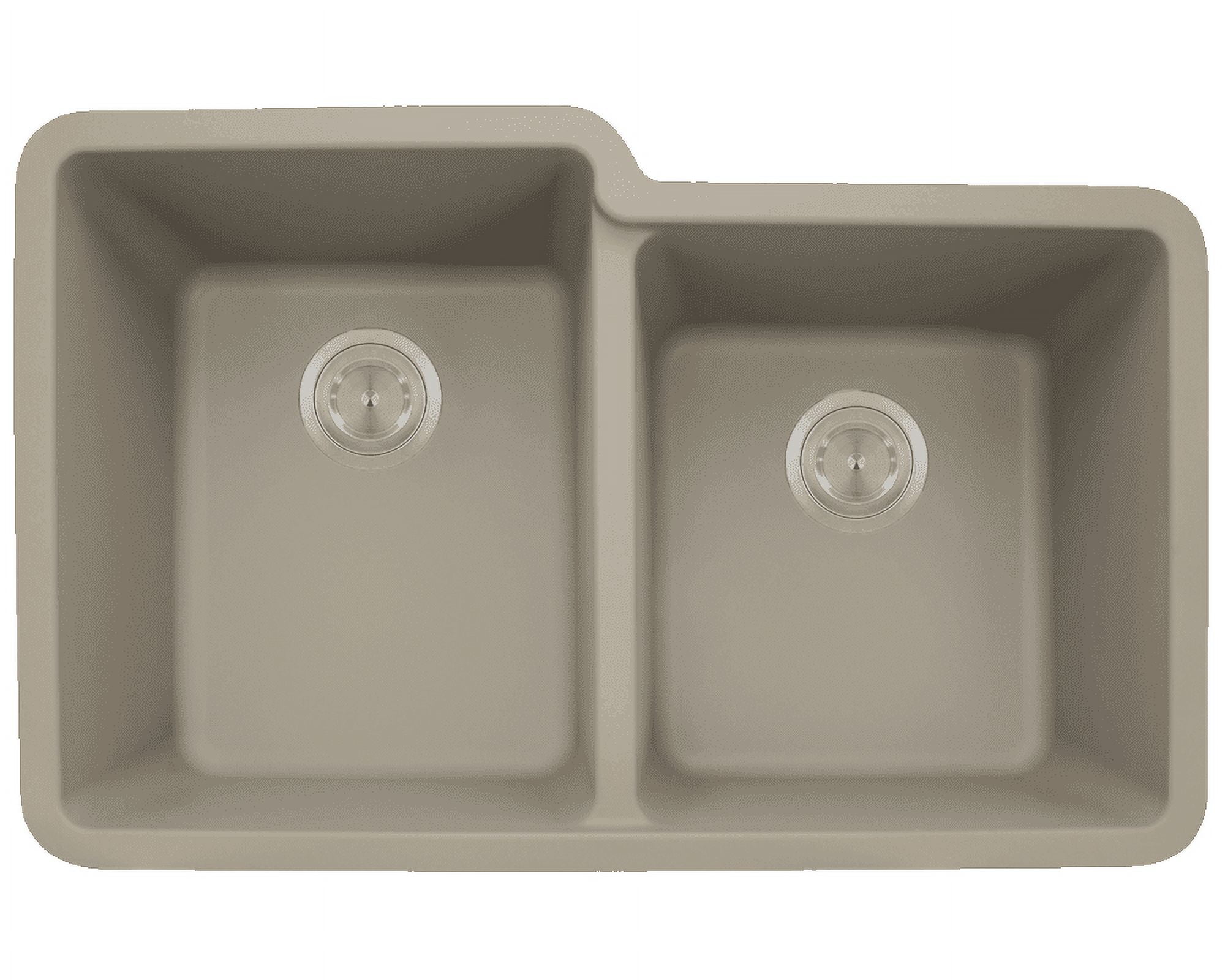 Kitchen Undermount Sink Double Offset Bowl AstraGranite - Walmart.com