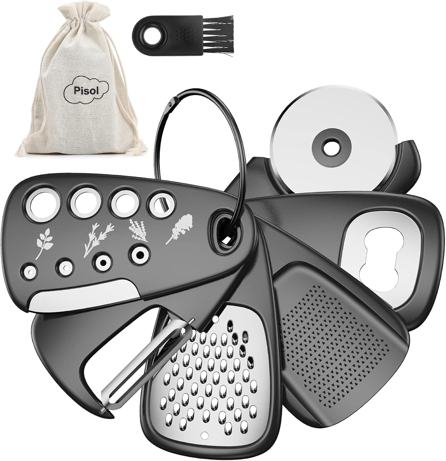 Kitchen Unique Gadgets Set 6 Pieces, Space Saving, Cheese Grater ...