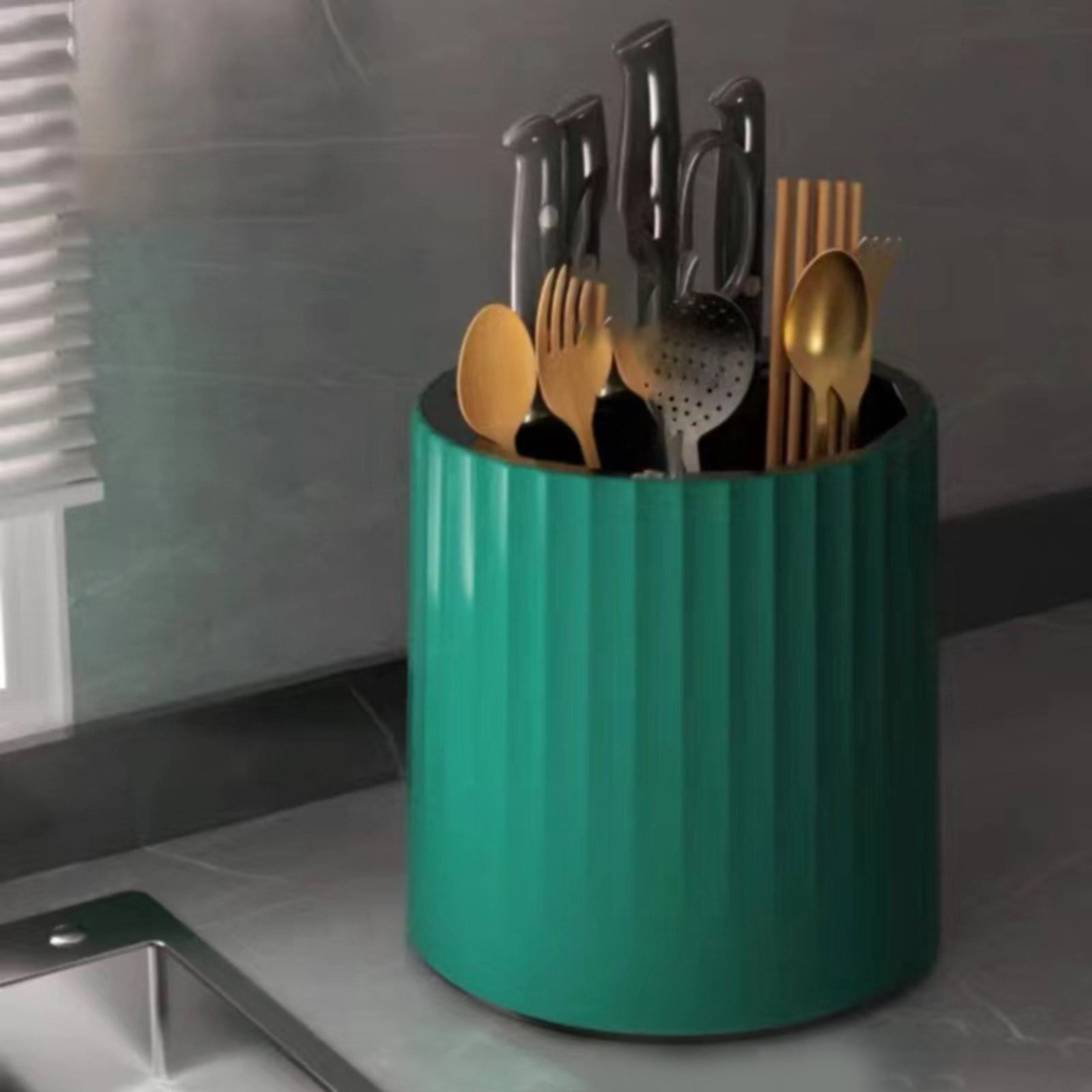 Kitchen Utensil Holder for Countertop, Modern Large PP Cooking Utensil ...