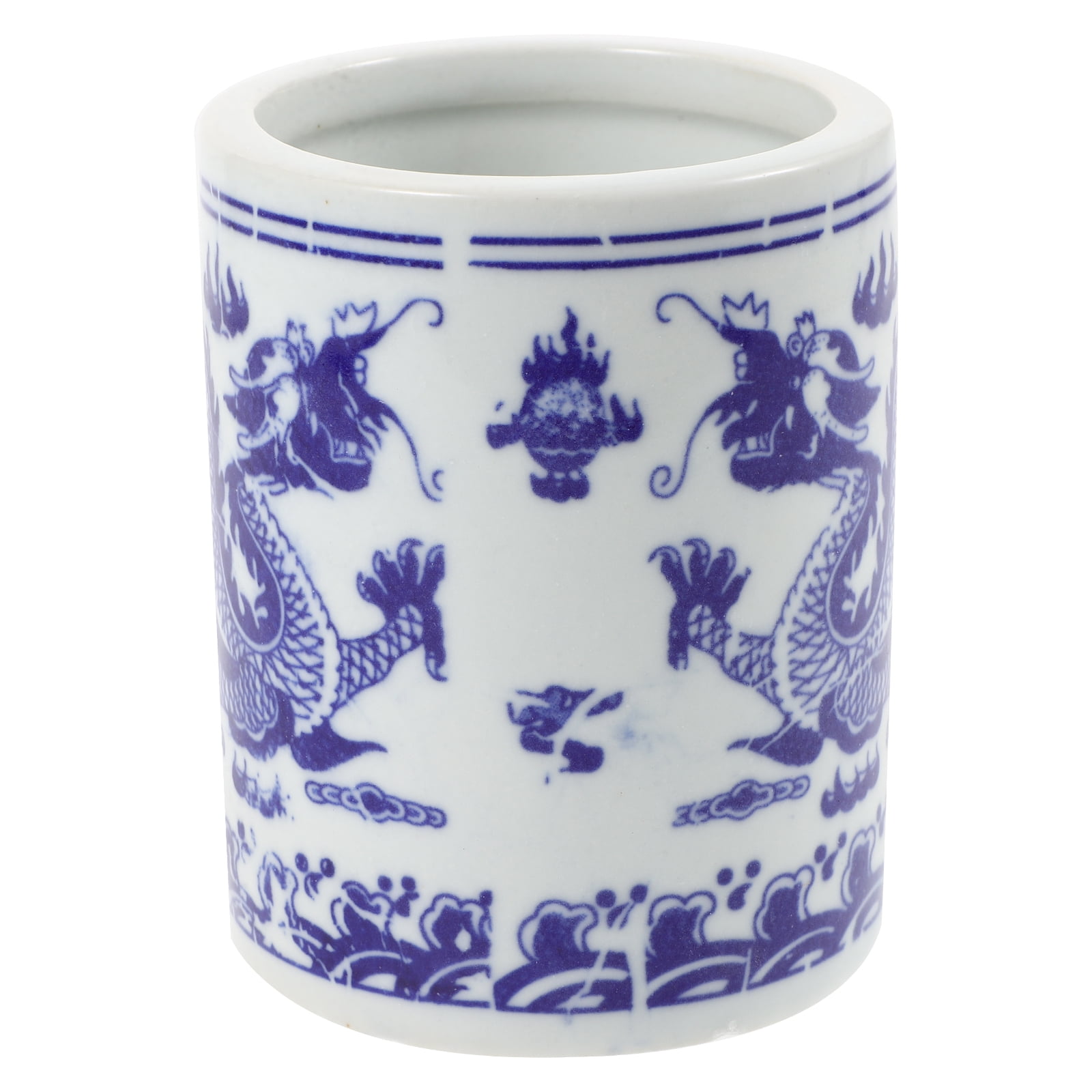 HOMEMAXS Blue and White Porcelain Kitchen Utensil Holder for Countertop ...
