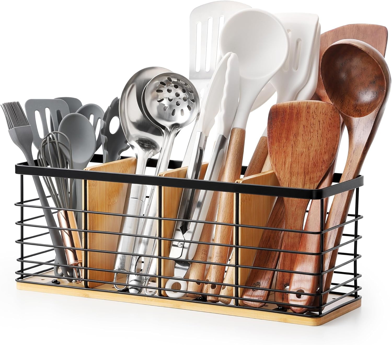 Kitchen Utensil Holder, Large Cooking Utensils Holder for Countertop ...