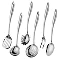 Kitchen Utensil Set 6 Pcs Stainless Steel Silver Cooking Tools ...