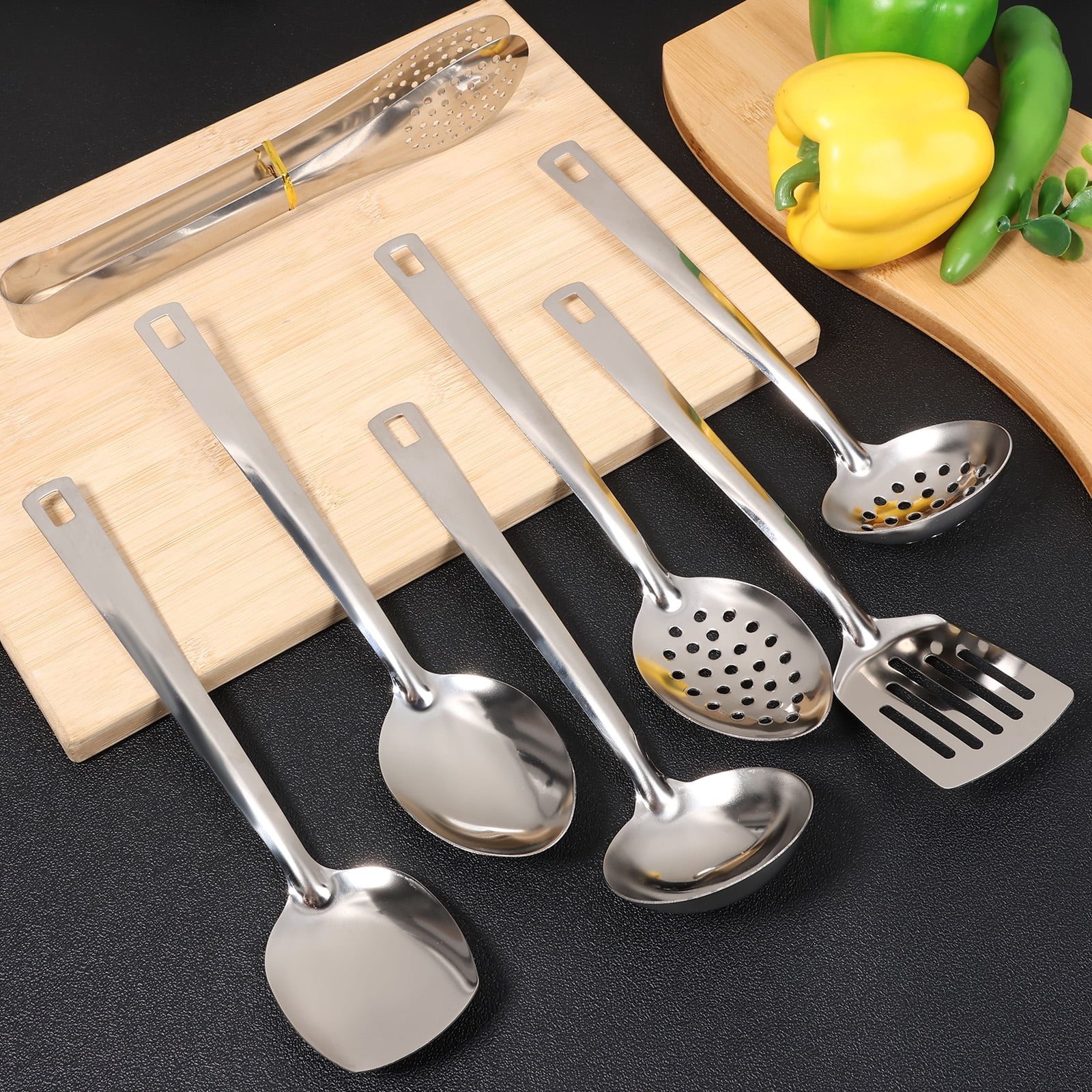 Kitchen Utensil Set 7pcs Stainless Steel Cooking Utensil Heavy Duty ...