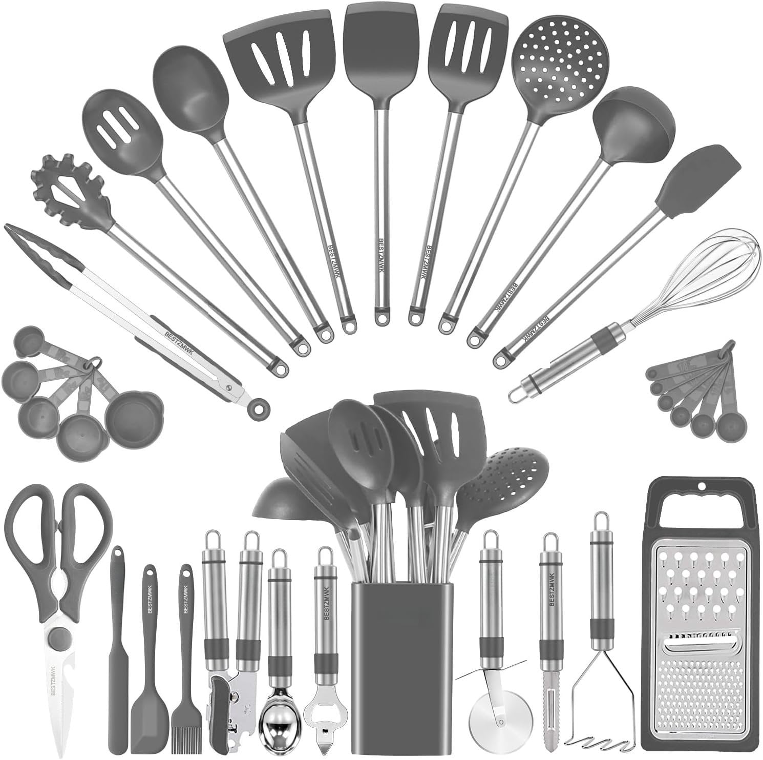 Kitchen Utensil Set- Cooking Utensils-33 Kitchen Gadgets & Spoons for ...
