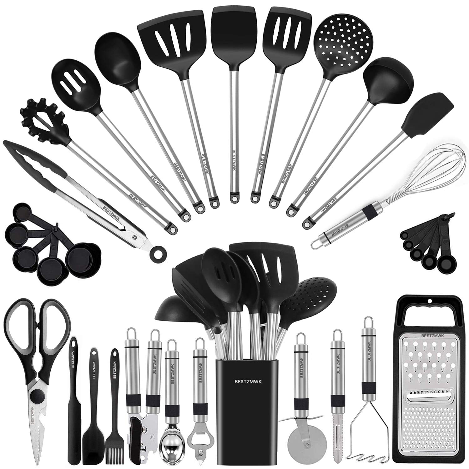 Kitchen Utensil Set-Silicone Cooking Utensils-33 Kitchen Gadgets ...
