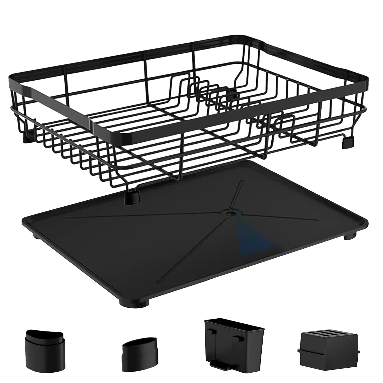 Kitchen Utensil Storage Rack, Wall-Mounted Dish Rack Organizer for ...