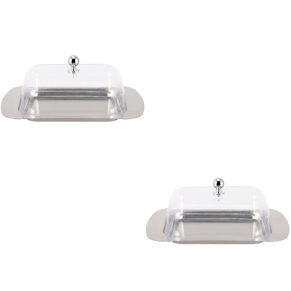 Kitchen Utensils Butter Box Bread Display Tray Plate Dome 201 Stainless ...