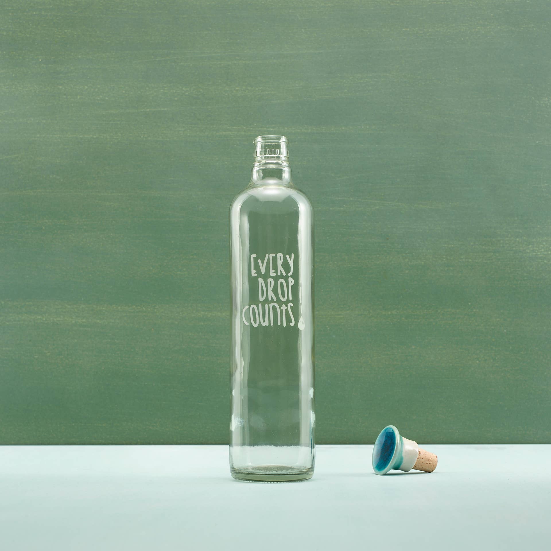 Kitchen Utensils Drop Glass Water Bottle with Ceramic Stopper-750 ML ...