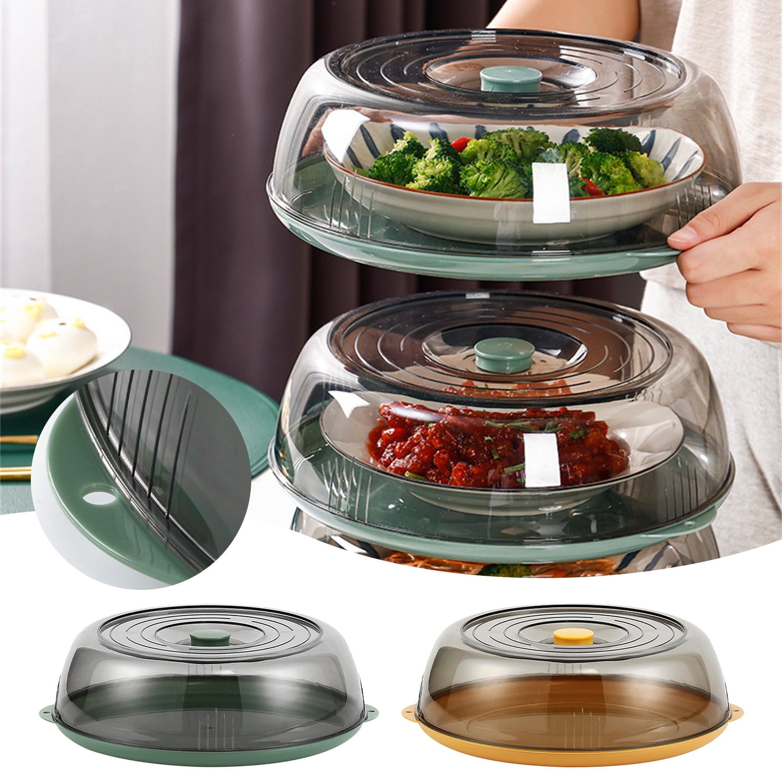 Kitchen Utensils & Gadgets,Multi-Purpose Insulated Food Cover,Clear Lid ...
