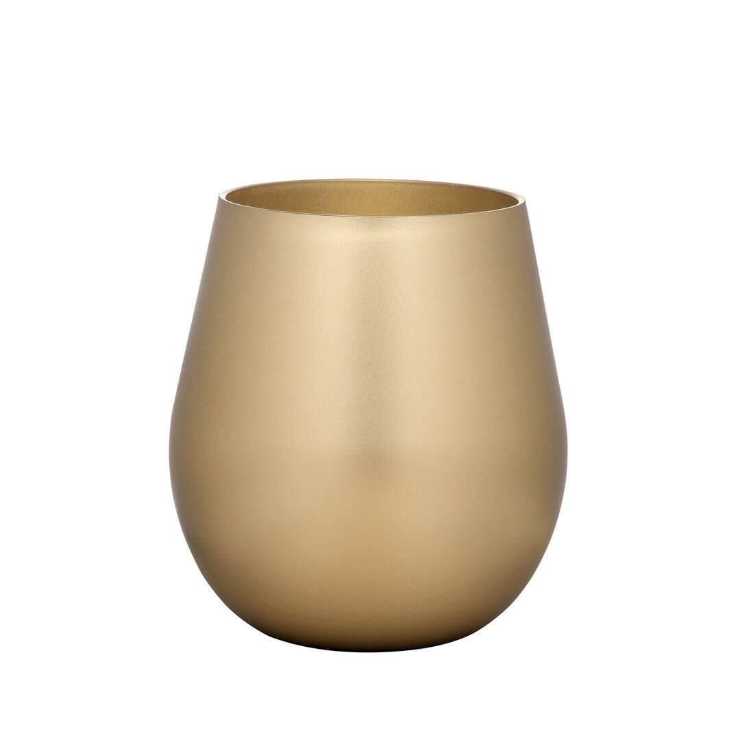 Kitchen Utensils Metallic Gold Color Plastic Wine Glasses Set of 4 ...