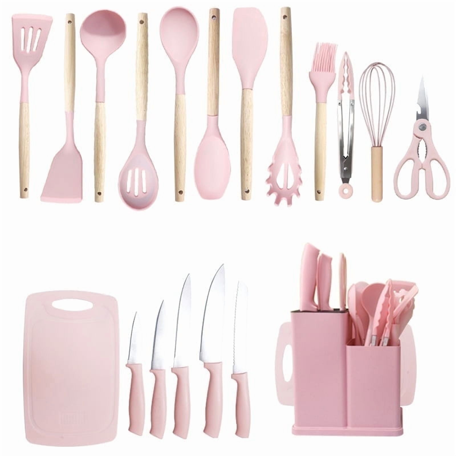 LVL Silicone Kitchen Utensils Set, 19 Pcs, Nonstick Cooking Tools, Heat ...