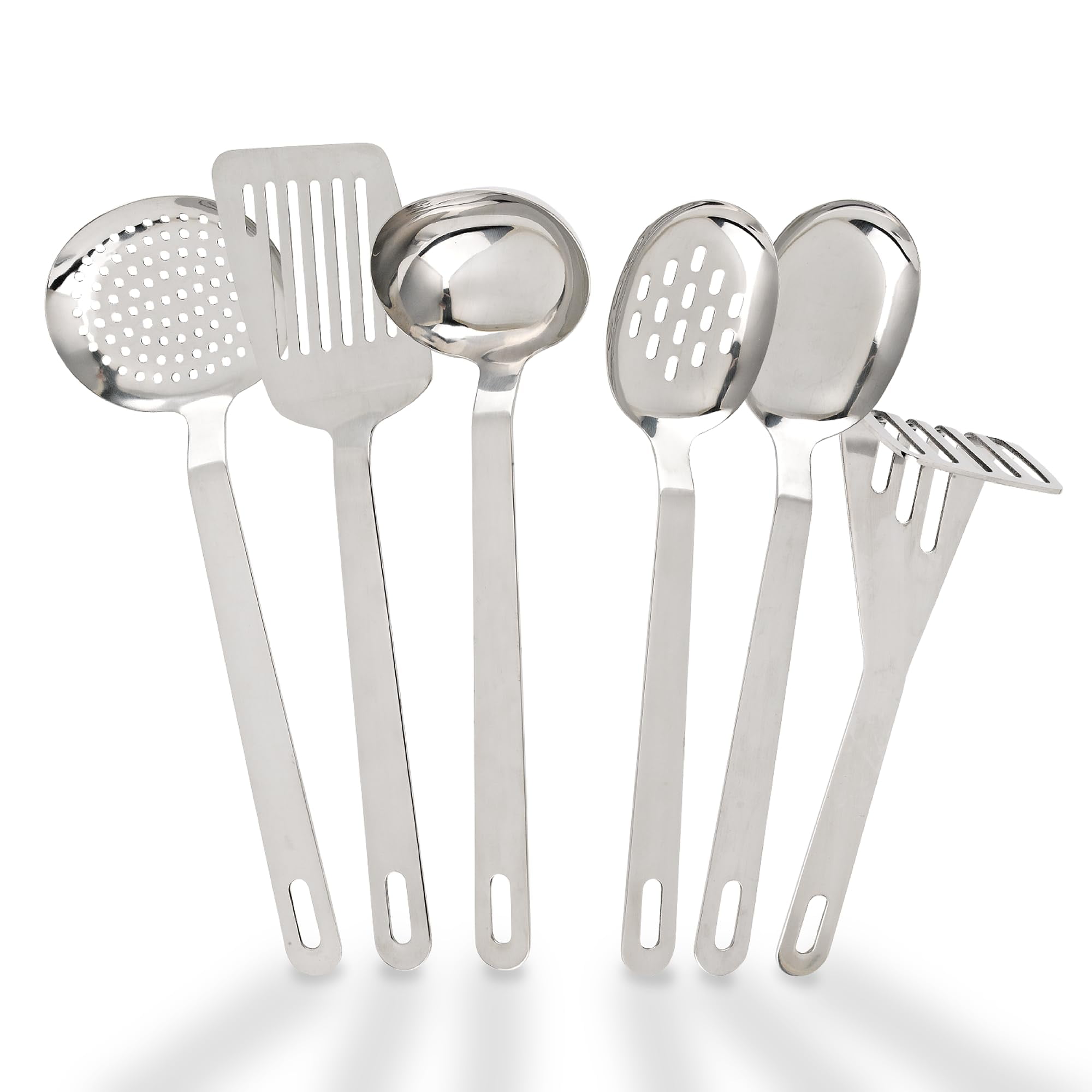 Kitchen Utensils Set Stainless Steel - 6-Piece Stainless Steel Cooking ...