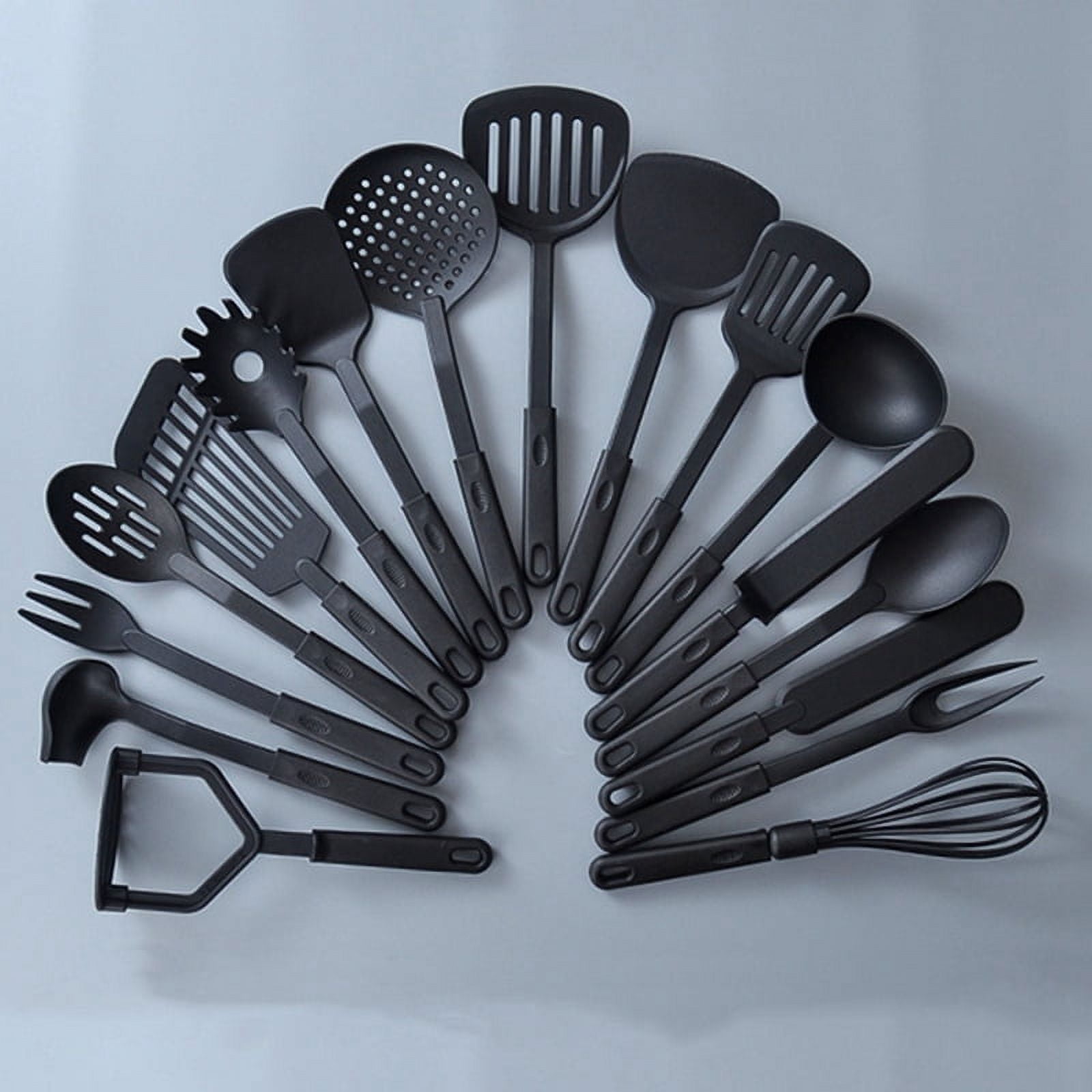 Kitchen Utensils Set of 17 Pcs, Nylon Non-Stick Cooking Utensils Set ...