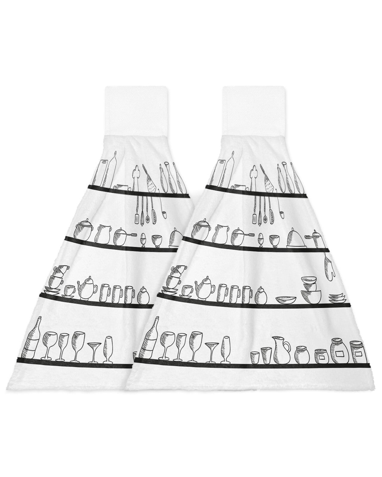 Kitchen Utensils Shelf Custom Wipe Hand Towel Absorbent Hanging Towels ...