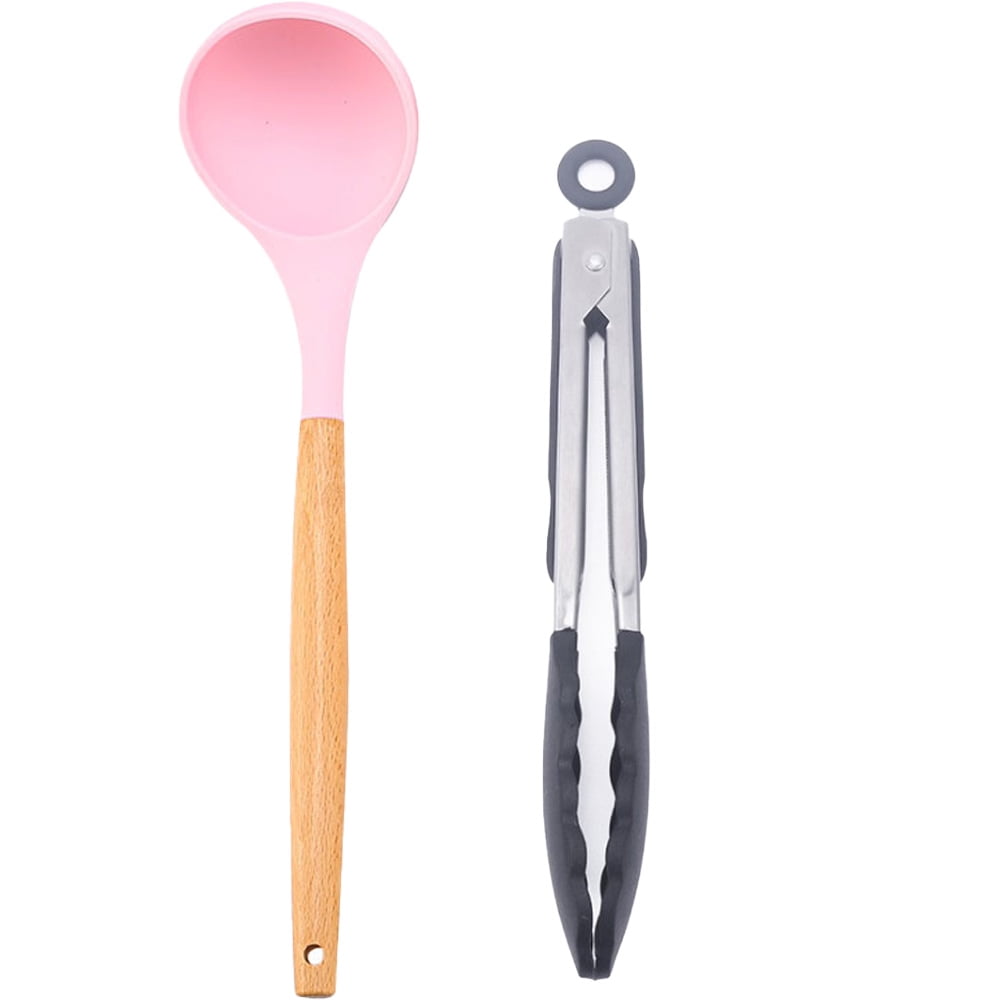 Kitchen Utensils Silicone Set 2 pcs, Heat Resistant Cookware with ...