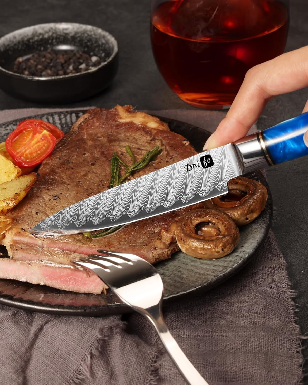 Kitchen Utility Knife 5 Inch, Japanese VG10 Steel Damascus Paring knife ...