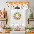 Kitchen Valances for Window, Fall Orange Maple Leaf Watercolor Light ...