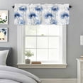 Kitchen Valances for Window, Watercolor Blue Dandelion Light Filtering ...