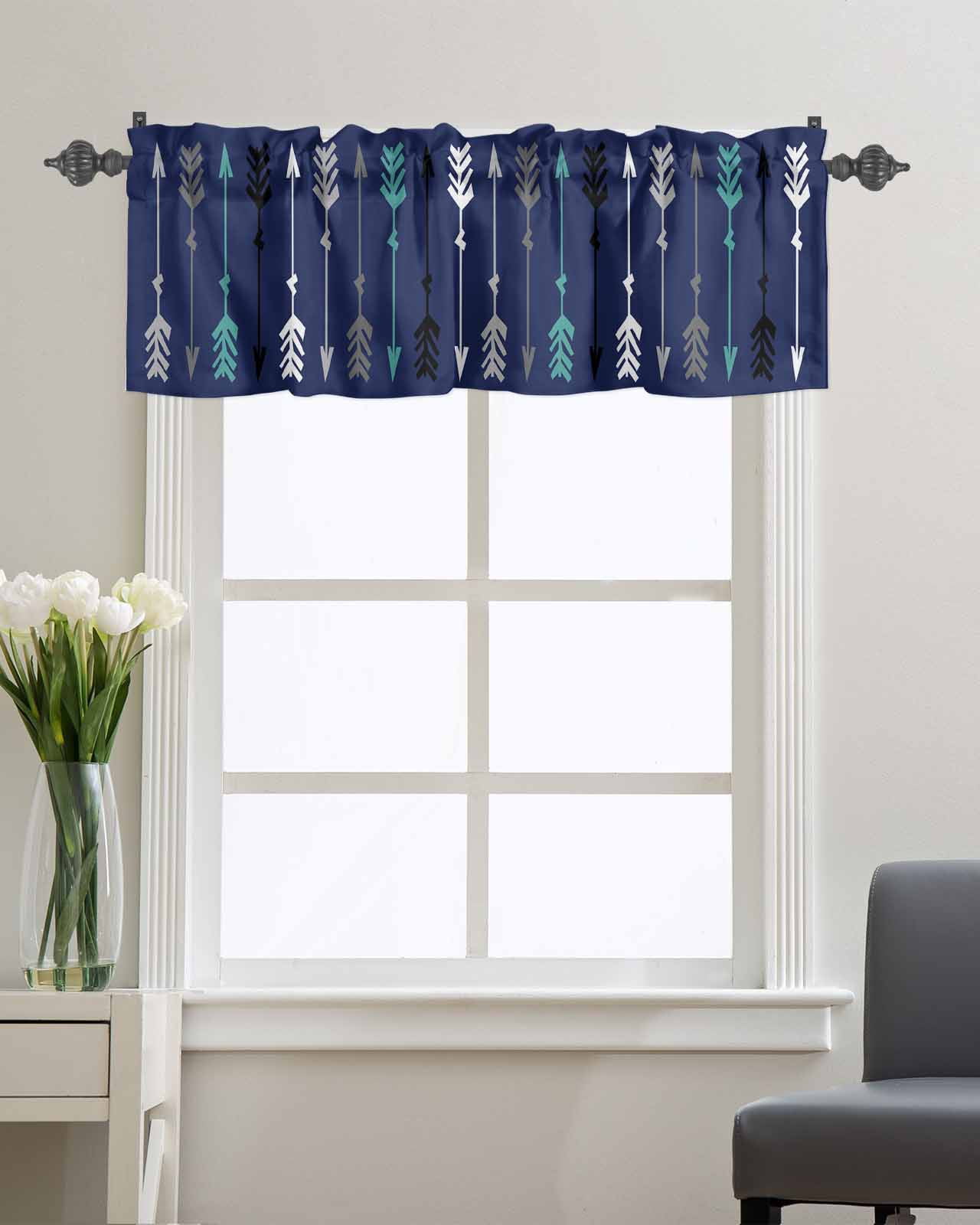 Kitchen Valances for Windows,Western Feather Arrows Aztec Tribal ...