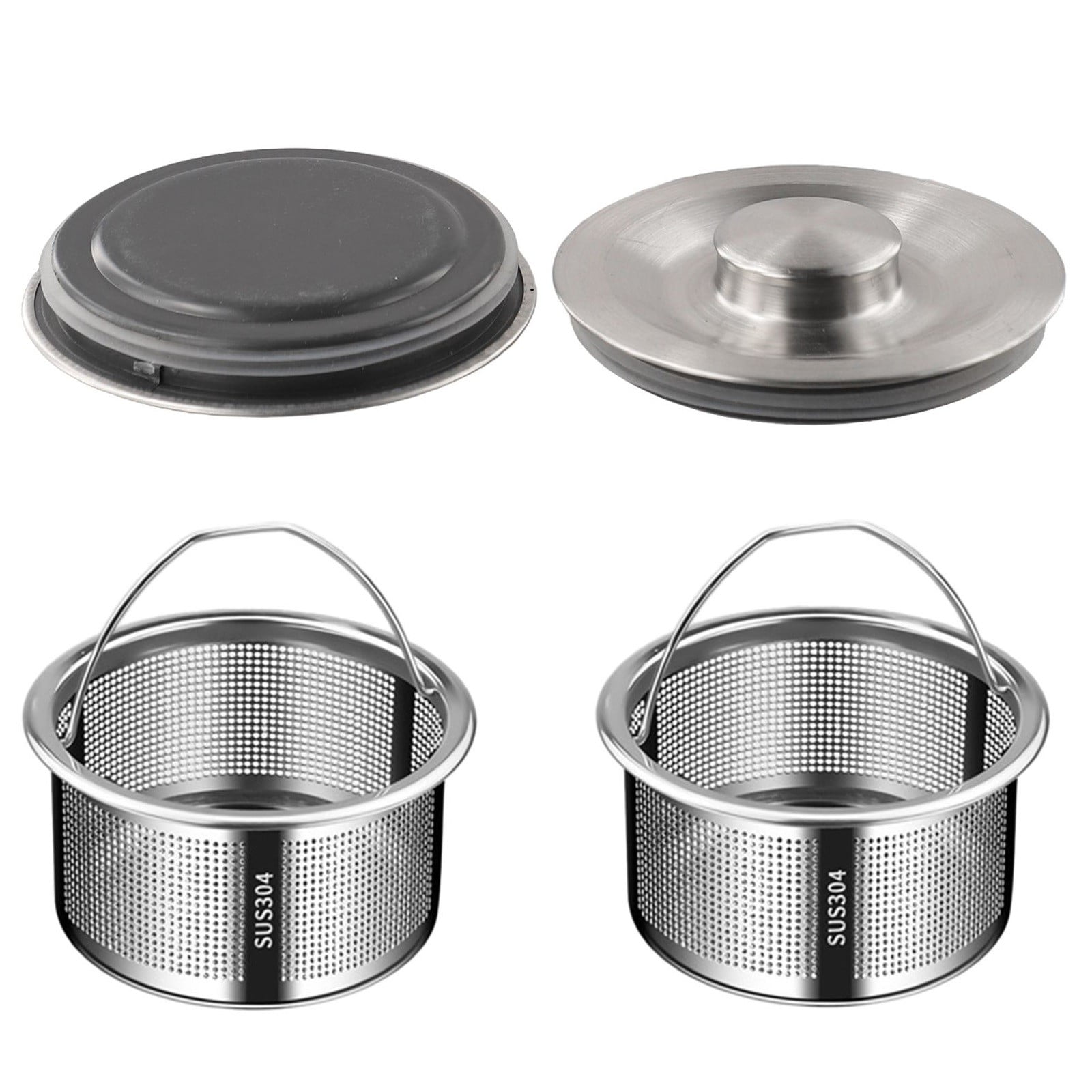Kitchen Vegetable Washing Basin Strainer Stainless Steel Sink Drain ...