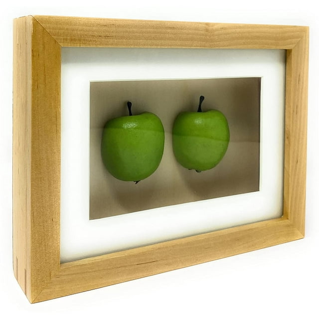 Kitchen Wall Art Decor Frames, 2 Green Apples Decor for Kitchen, Home ...