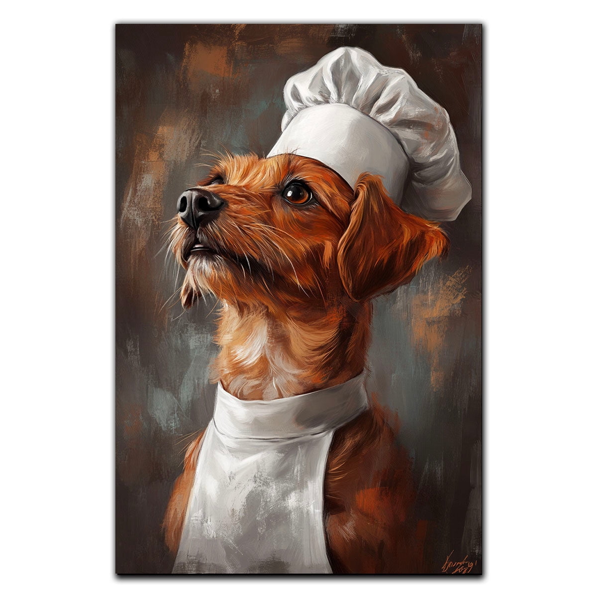Kitchen Wall Art, Sloughi Dog Wall Art - Funny Chef Theme, Kitchen ...