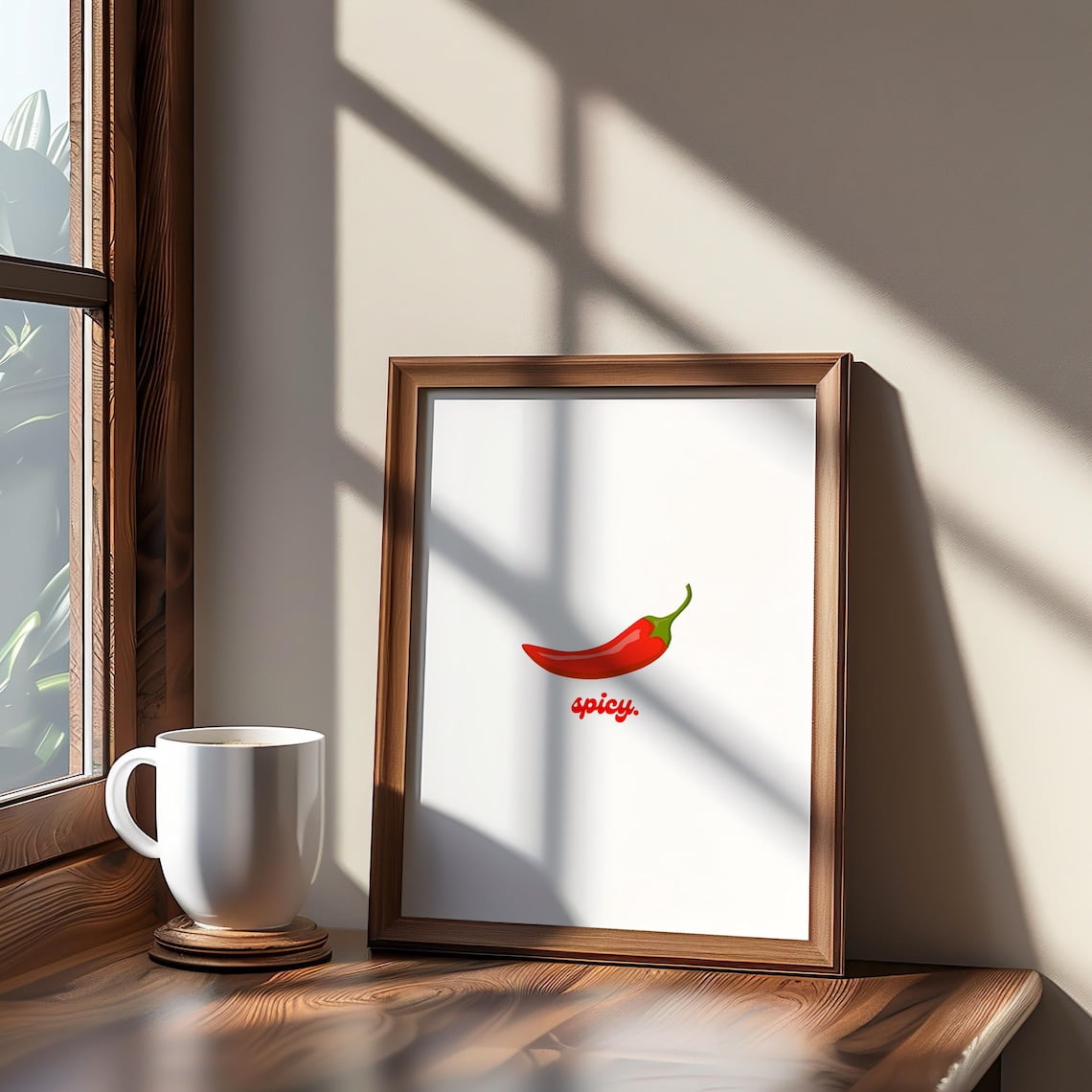 Kitchen Wall Art, Spicy Chili Pepper Poster, Minimalist Kitchen Decor ...