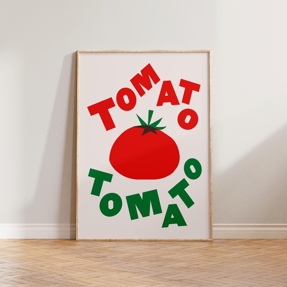 Kitchen Wall Art, Tomato Print, Kitchen Prints, Colourful Green Red ...