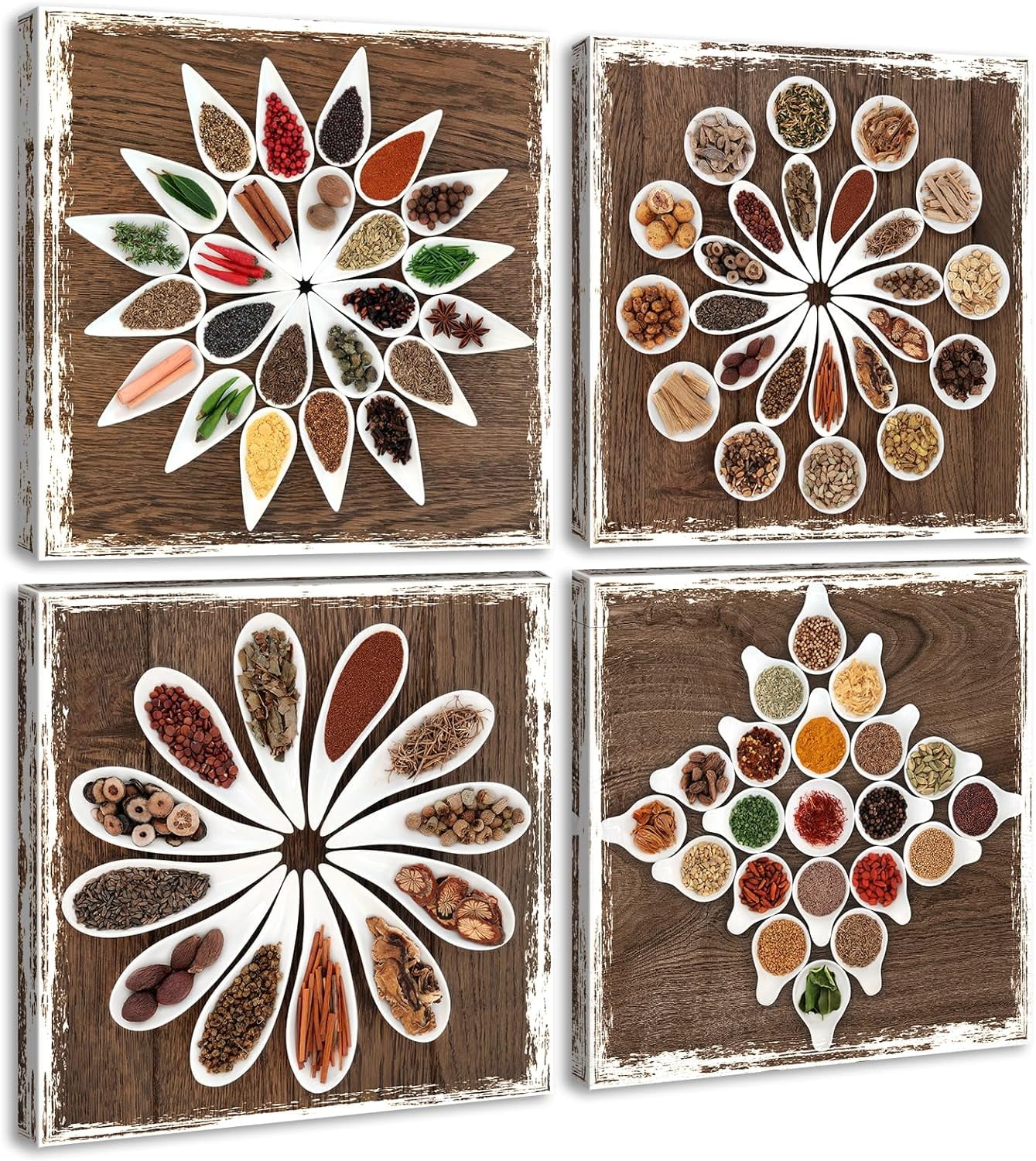 Kitchen Wall Decor Canvas Prints Colorful Spices Herb kitchen Pictures ...