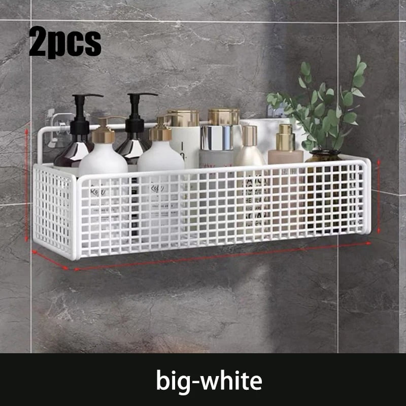 Kitchen Wall Mount Storage Rack Non Perforated Wall Mounted Storage ...