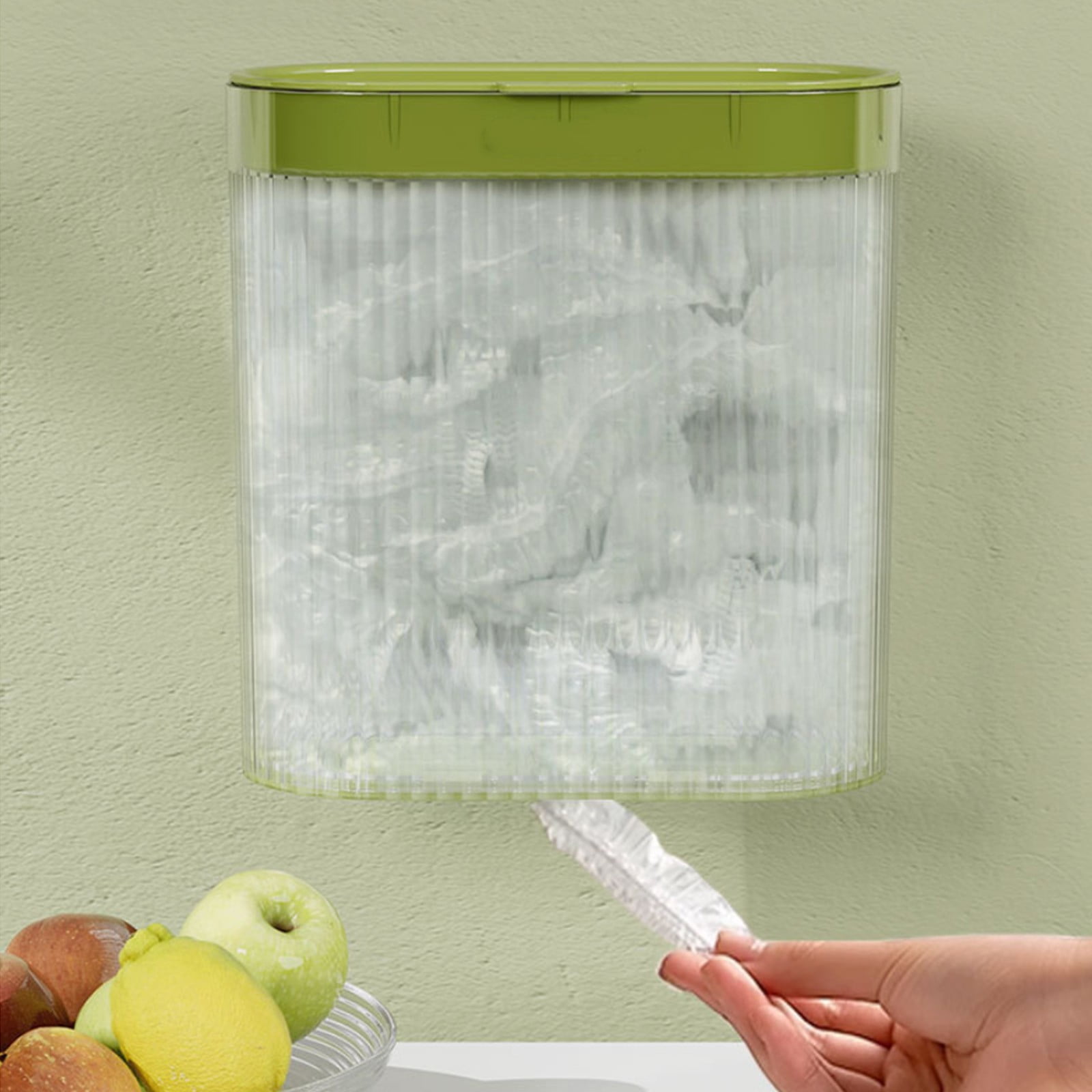 Kitchen Wall Mounted Food Storage Box | Cling Film Dispenser Organizer ...