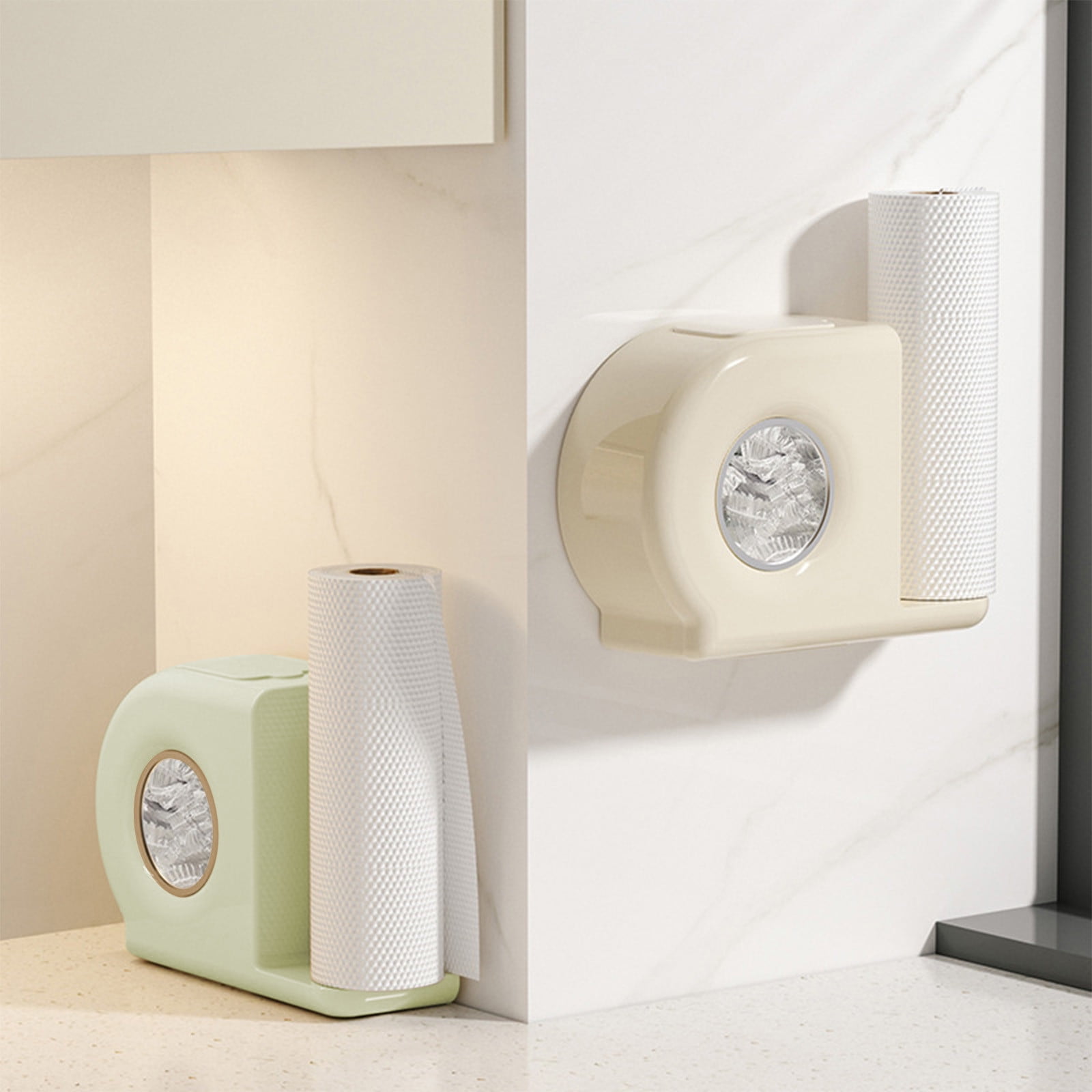 Kitchen Wall Organizer Rack | 2-in-1 Plastic Wrap & Aluminum Foil ...