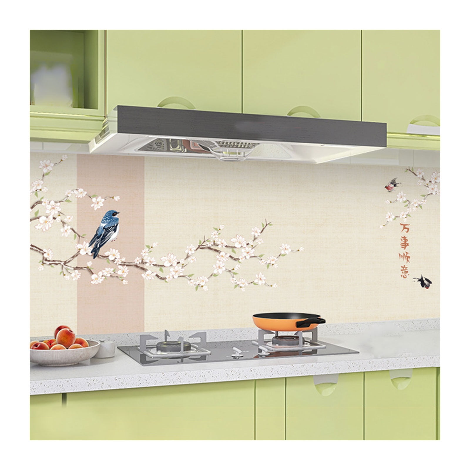 Kitchen Wall Protection Film, Kitchen Backsplash Wallpaper Waterproof ...