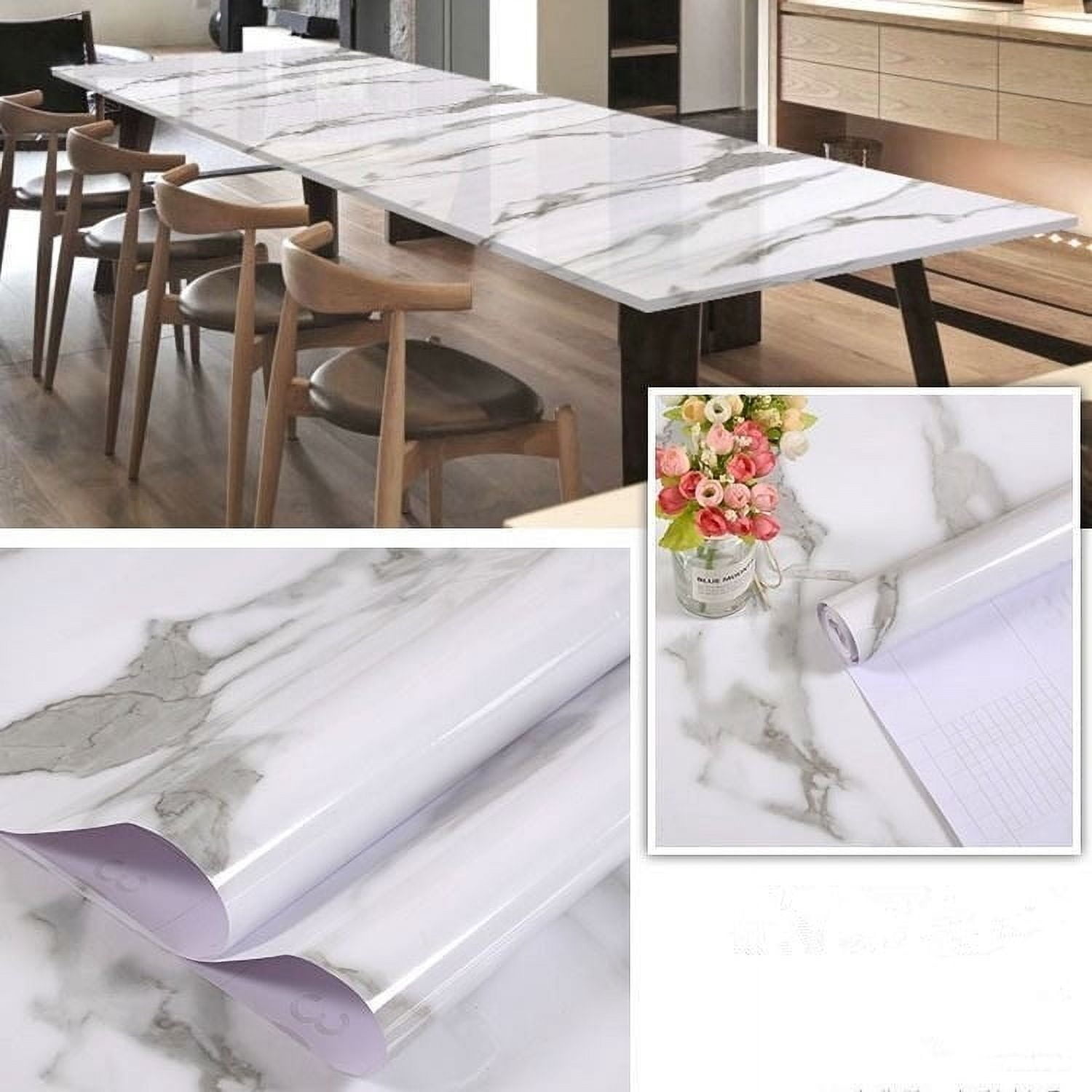 Kitchen Wall Stickers Waterproof Heatproof Marble Self Adhesive ...