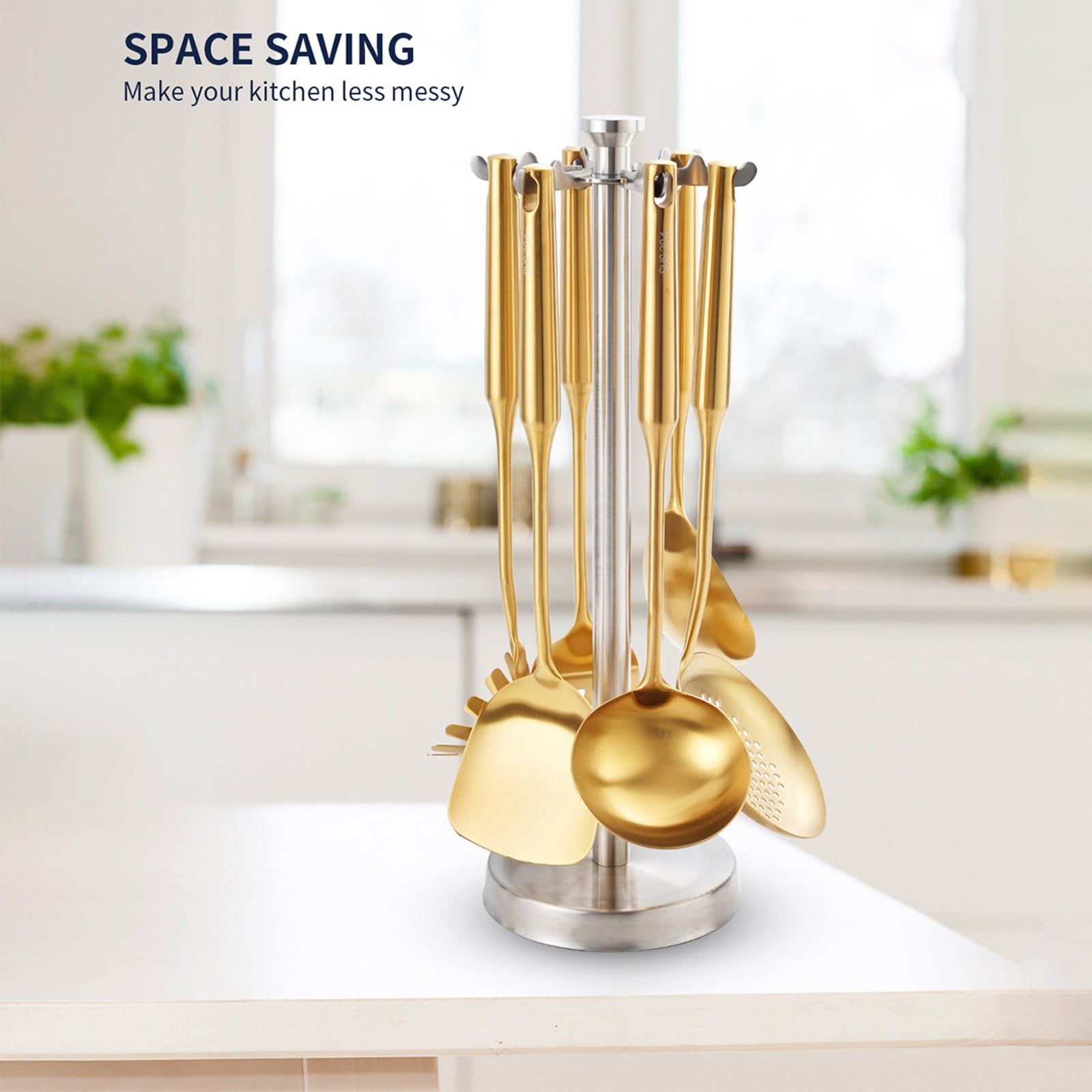 Kitchen Ware Storage Rack, Stainless Steel Kitchen Utensil Holder ...