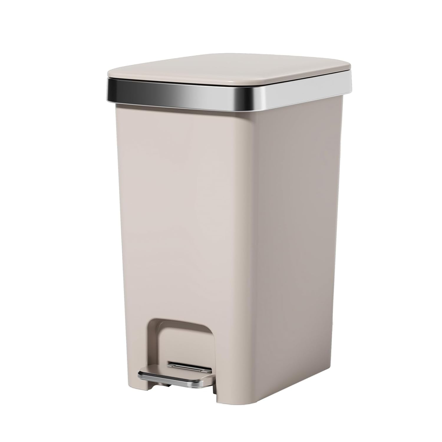 Kitchen Waste Bin – Durable Plastic Trash Can with Lid, Small Fliptop ...