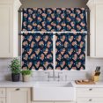 Kitchen Window Curtains Valance and Tier Set, American Flag Heart Star ...