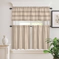 Kitchen Window Curtains Valance and Tier Set, Ethnic Tribal Geometric ...