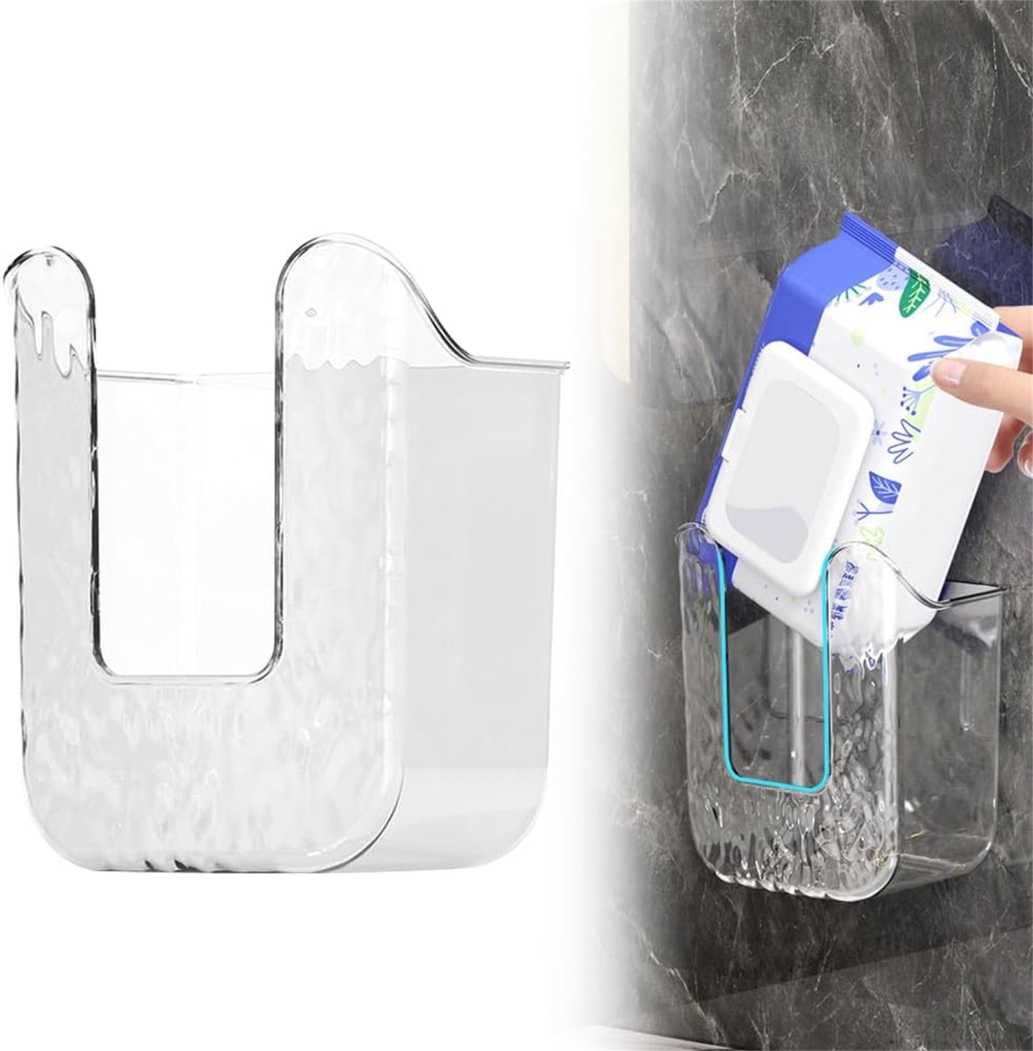 Kitchen Wipes Storage Box, Wall-Mounted Tissue Box Holder, Self ...