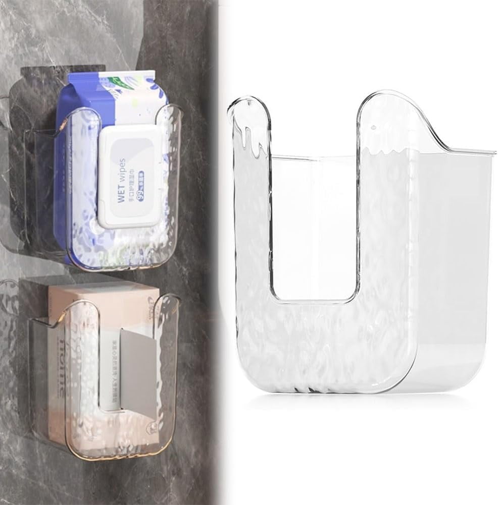 Kitchen Wipes Storage Box, Wall Mounted Tissue Box, Wipes Dispenser, No ...