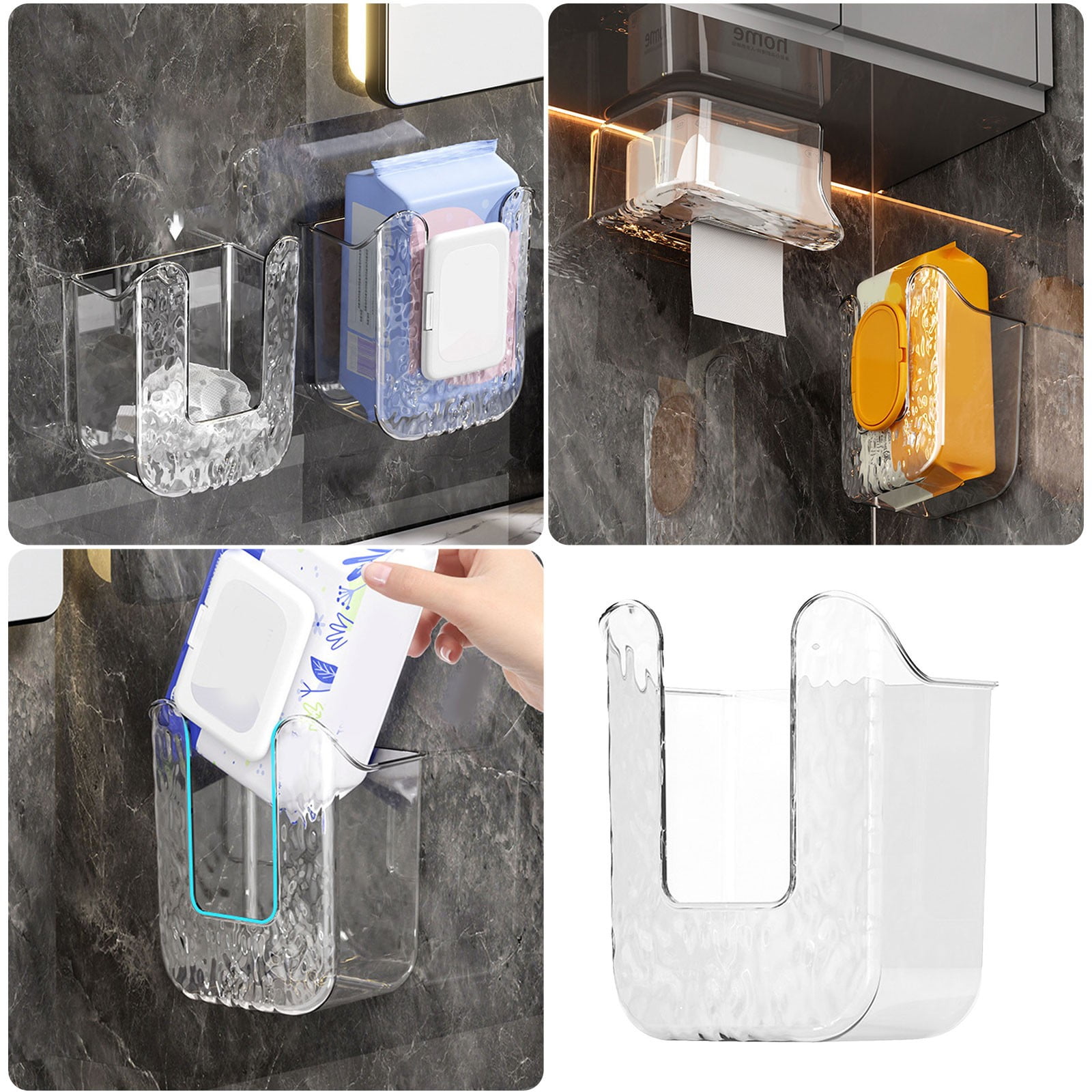 Kitchen Wipes Storage,Flushable Wipes Holder for Bathroom,Wall-Mounted ...