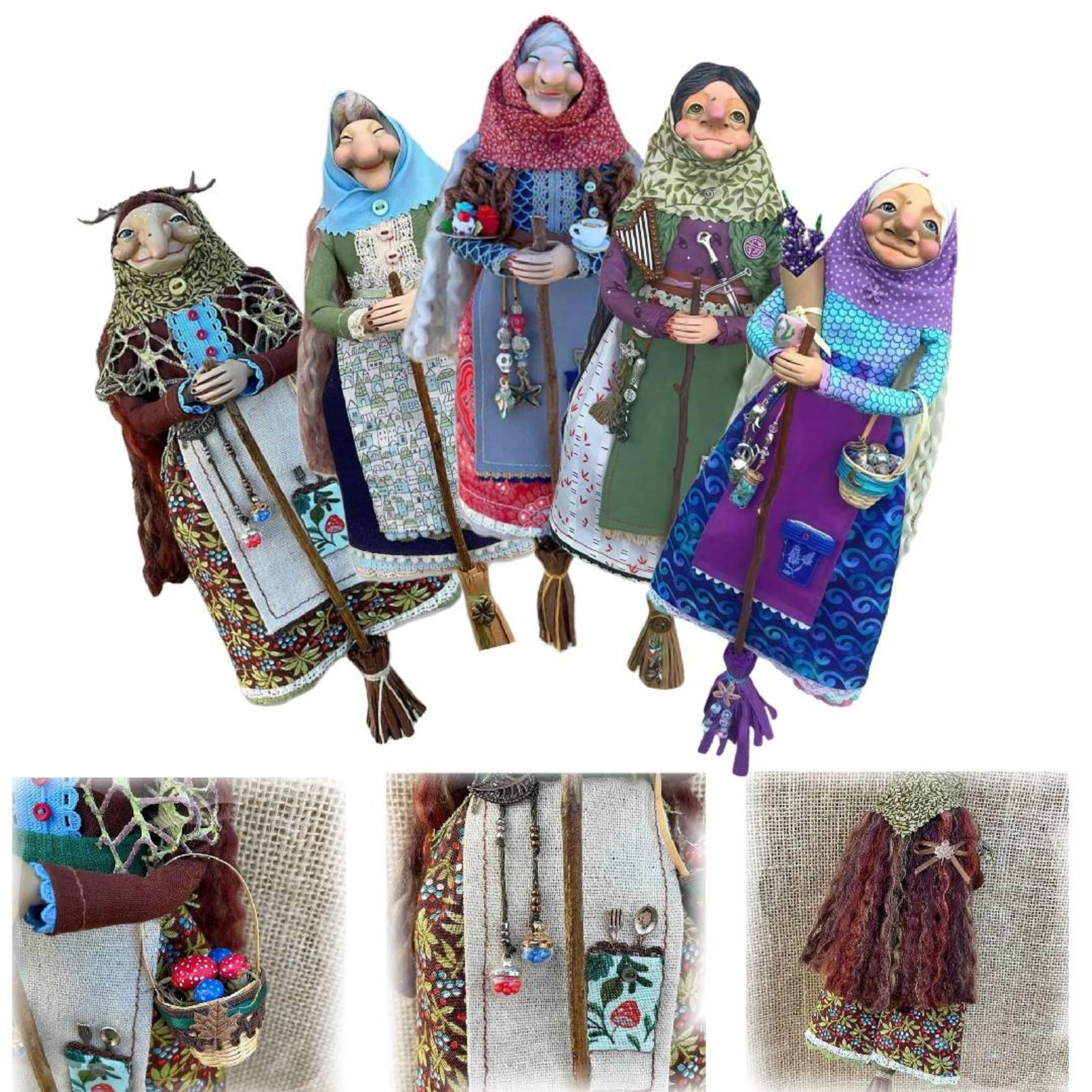 Kitchen Witch Doll, Handmade Kitchen Witch Doll for Good Luck ...