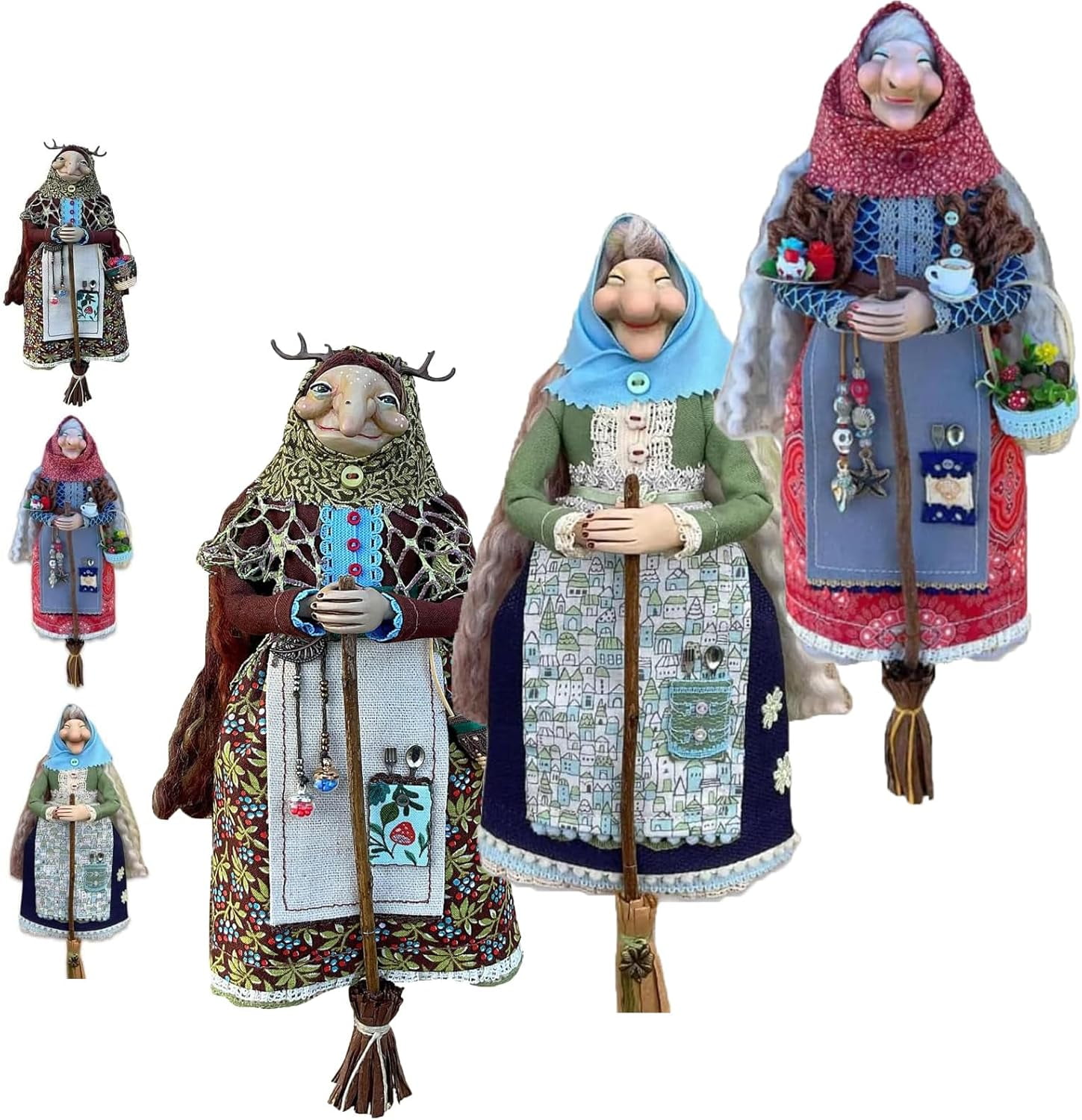 Kitchen Witch Doll, Handmade Kitchen Witch Doll for Good Luck ...