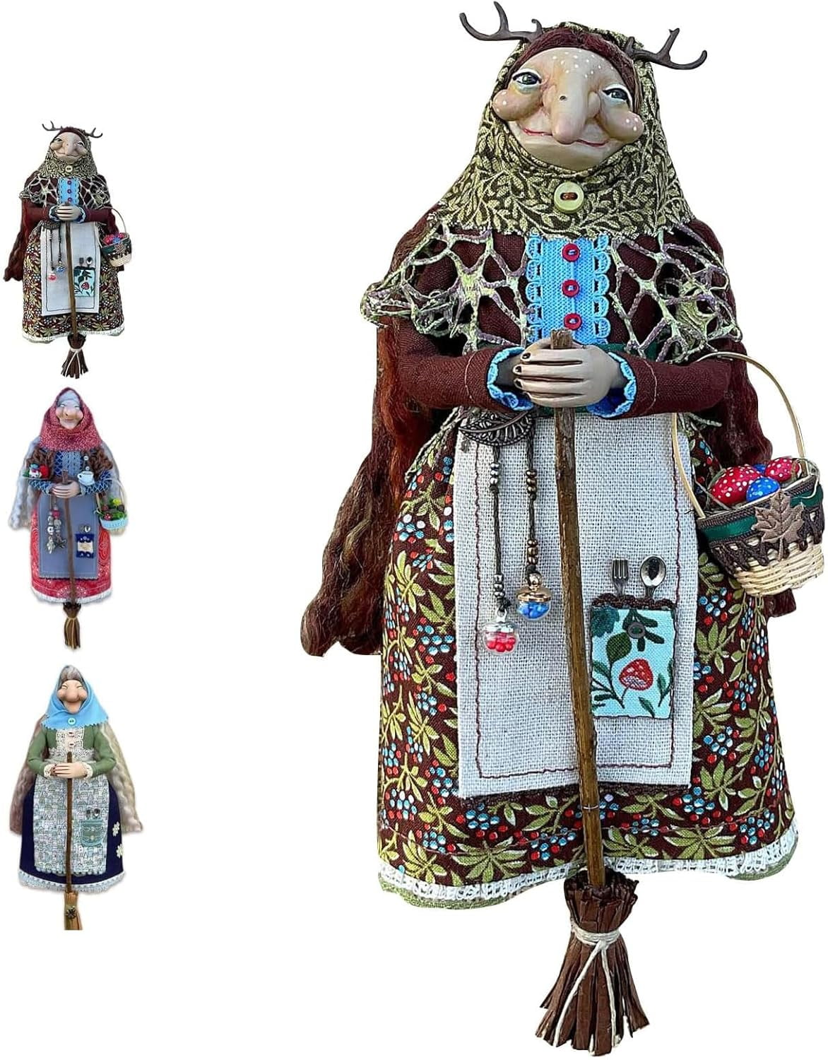 Kitchen Witch Doll, Handmade Kitchen Witch Doll for Good Luck ...