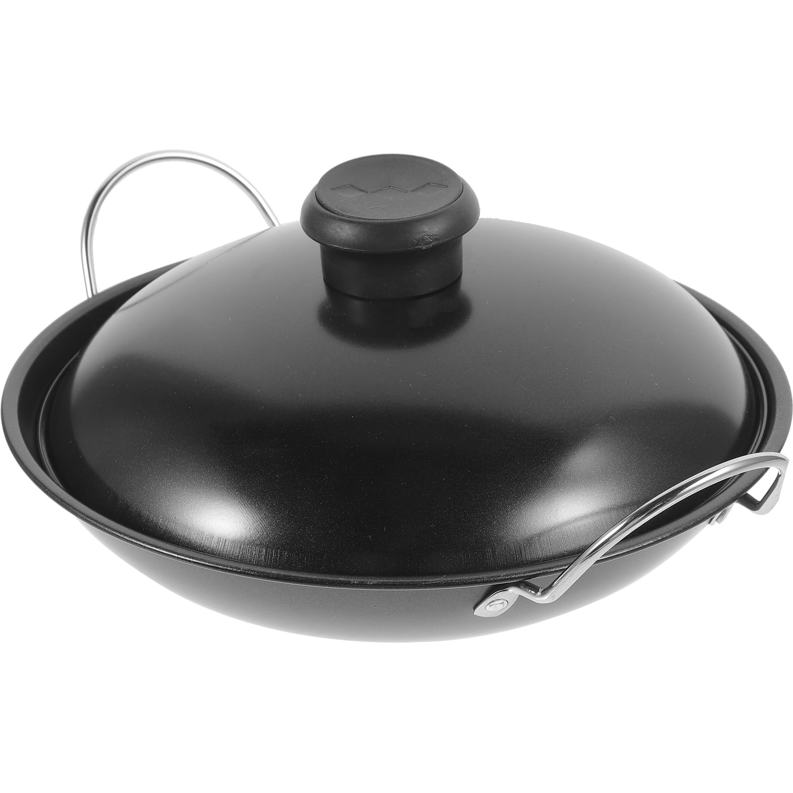Kitchen Wok Pan Alcohol Stove Griddle Pot with Cover Hot Housewarming ...