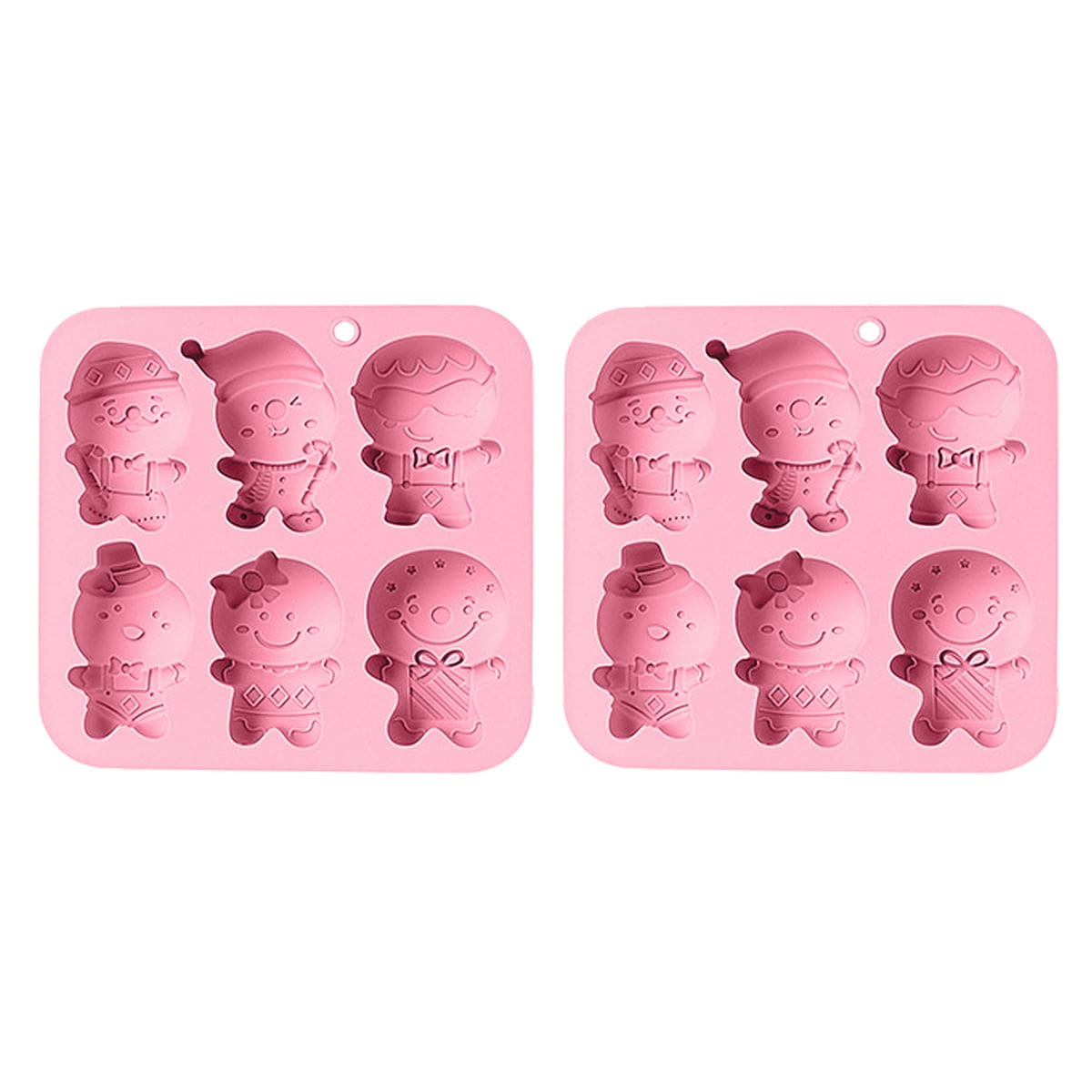 Kitchen baking mold -6 gingerbread man silicone molds with different ...